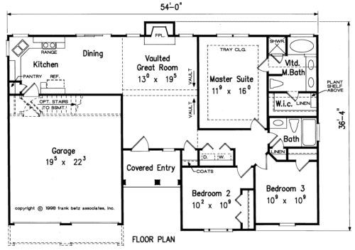 SPENCER House Floor Plan | Frank Betz Associates